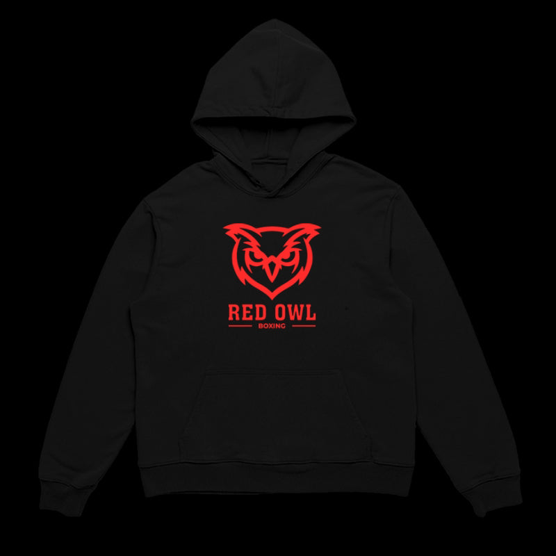 Red Owl Boxing Hoodie - Black